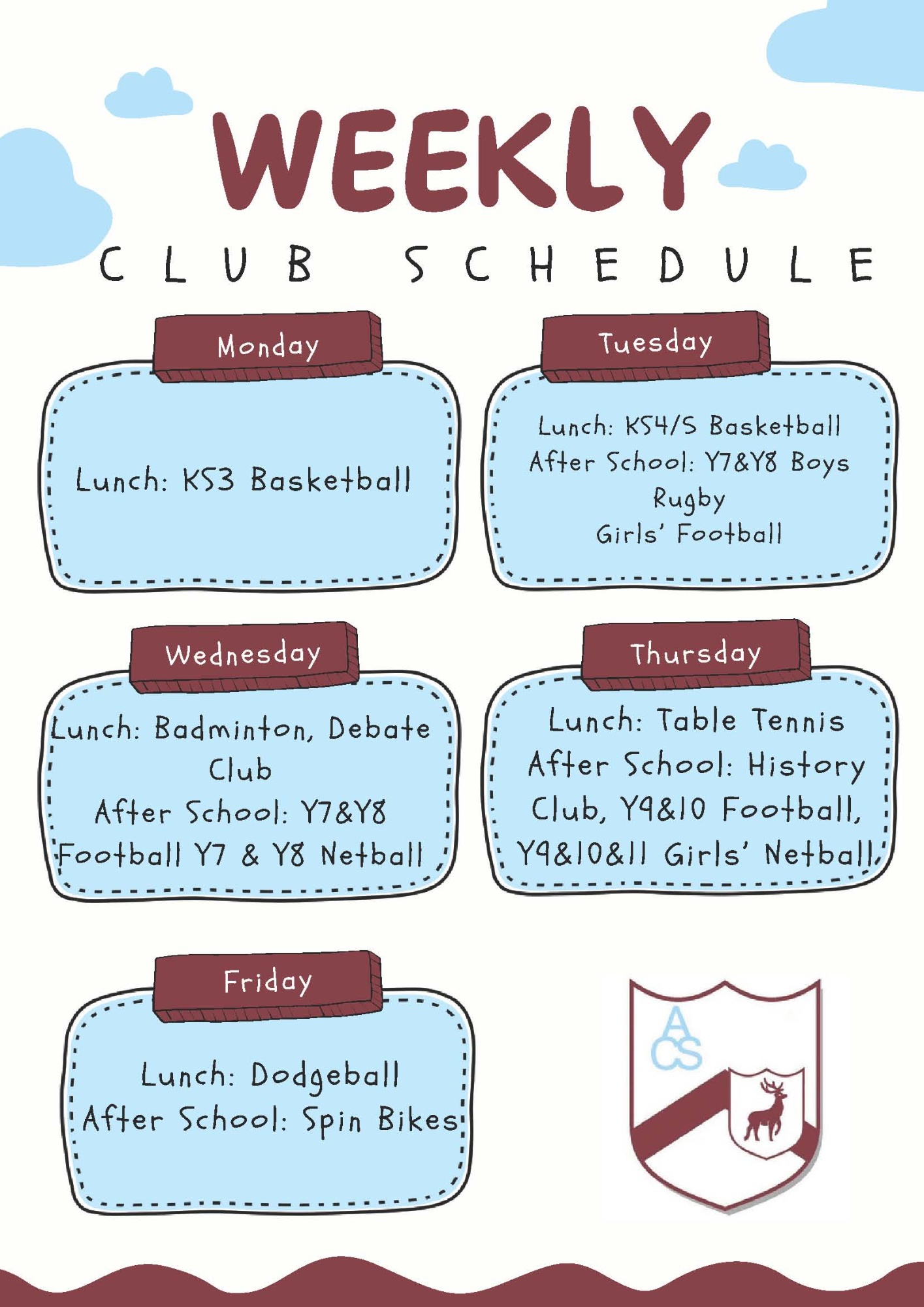 The Astley Cooper School - School Clubs